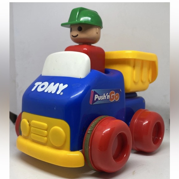 Tomy | Toys | Rare Vintage 991 Tomy Push N Go Toy Dump Truck Htf | Poshmark